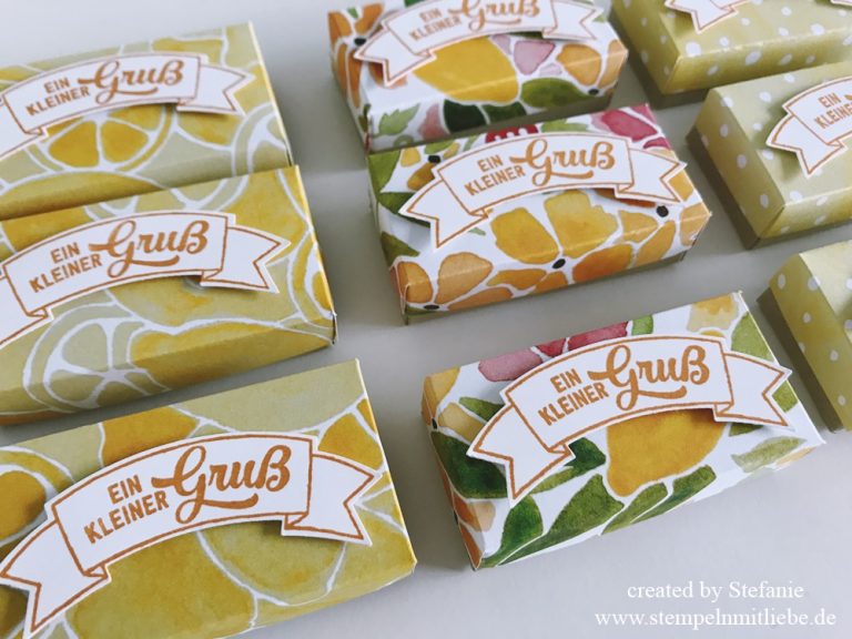 Sommerliche Smarties Mini Verpackung inkl. Anleitung - Stampin' Up ...